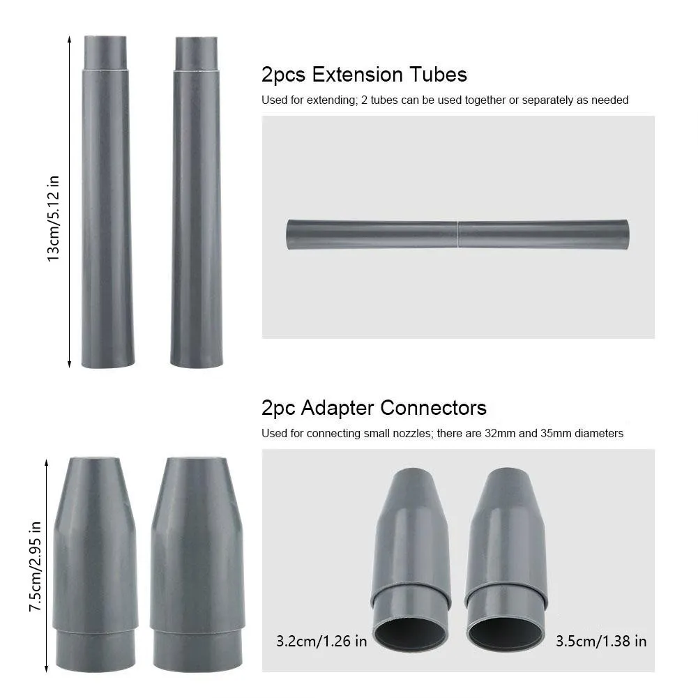 Accessories Extension Tubes Adapter Connectors Brushes Elbow Connector ...