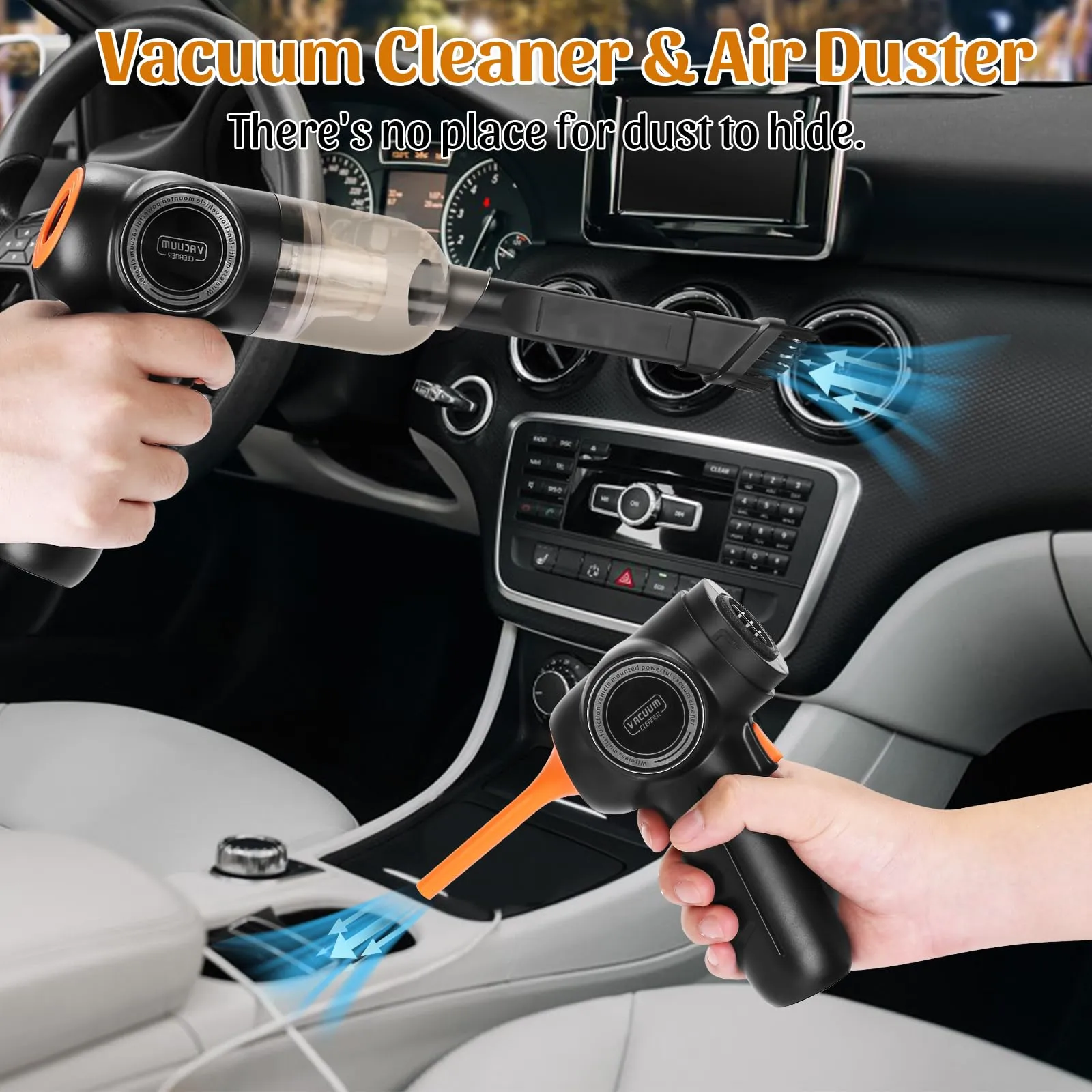 Car Vacuum Cleaner Cordless Handheld 9000 Pa Mini Vacuum With Multi ...