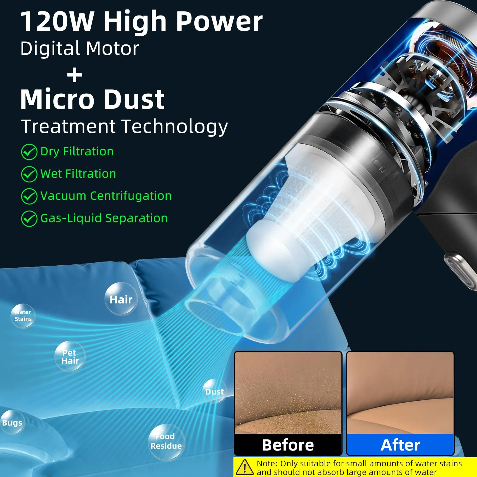 Foldable Handheld Vacuum & Blower, Cordless Rechargeable, High Power ...