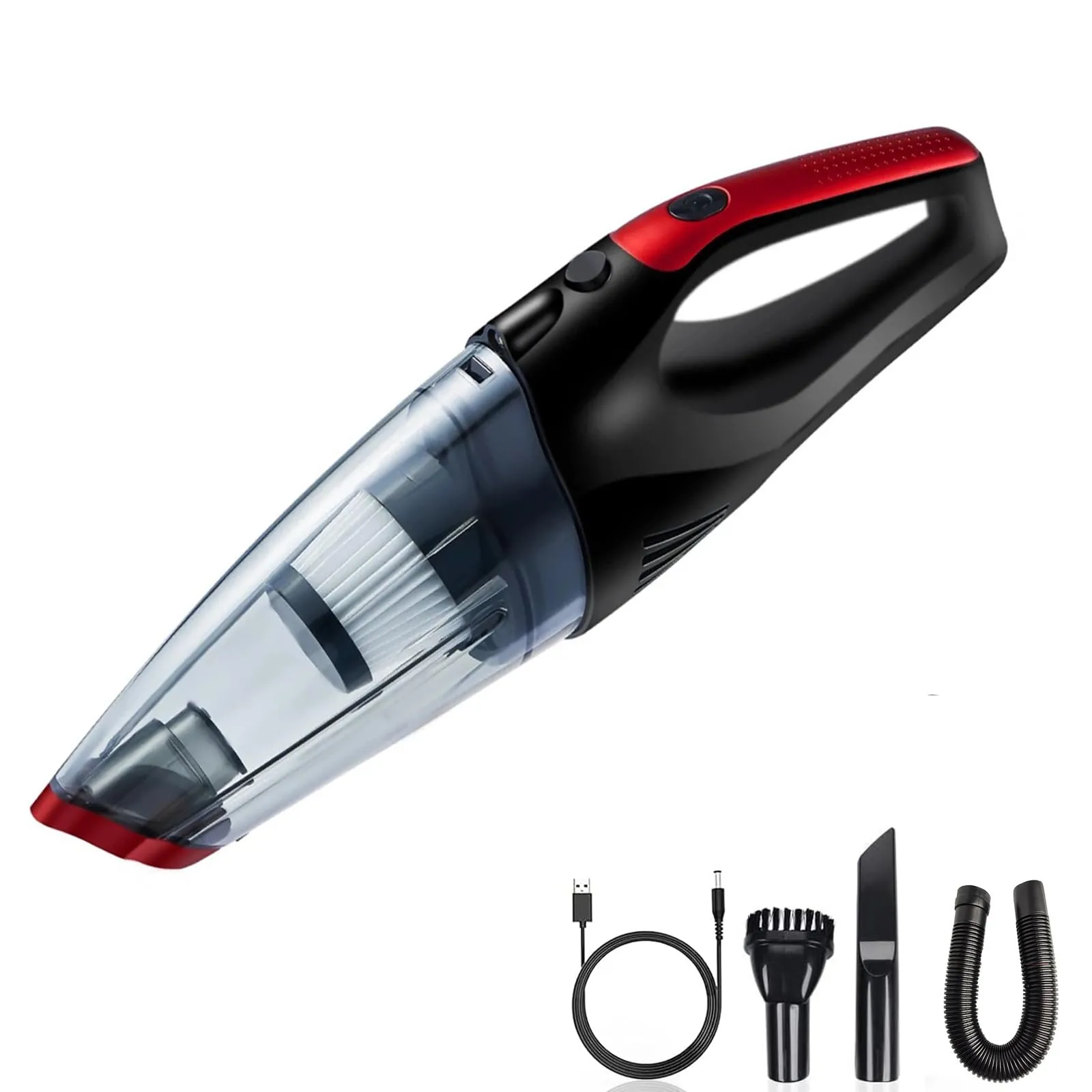 Handheld Vacuum Cleaner Cordless With 6200PA Suction, Rechargeable, LED ...