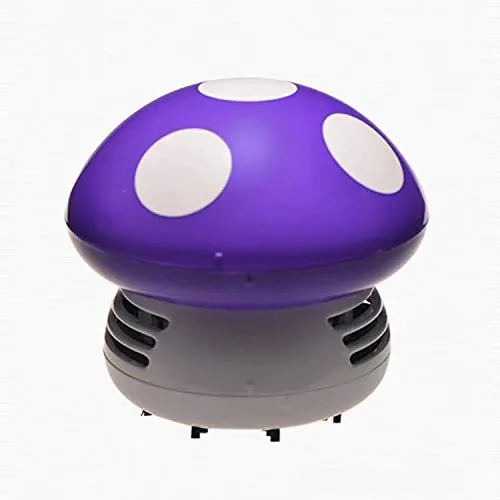 Mini Cute Purple Mushroom-Shaped Table Vacuum Cleaner For Dust & Crumbs ...