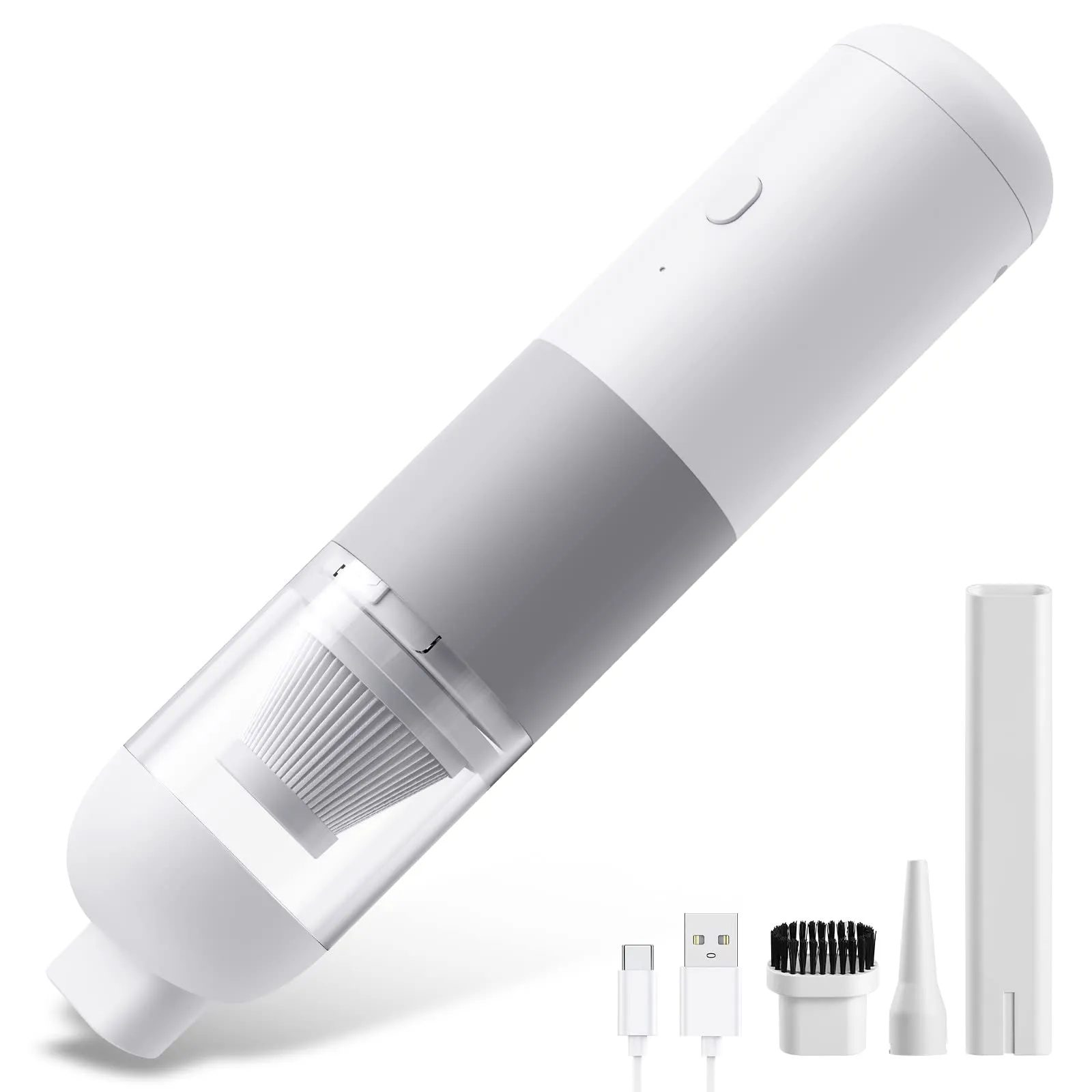 Mini Vacuum Cleaner, Cordless Handheld 9000PA Powerful Suction, USB-C ...