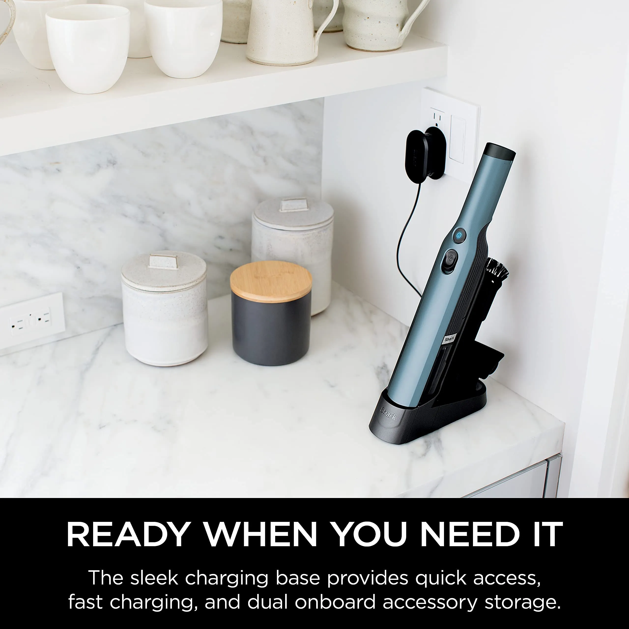 Shark WANDVAC Cordless Hand Vac 1.4 Lbs With Powerful Suction, Charging ...